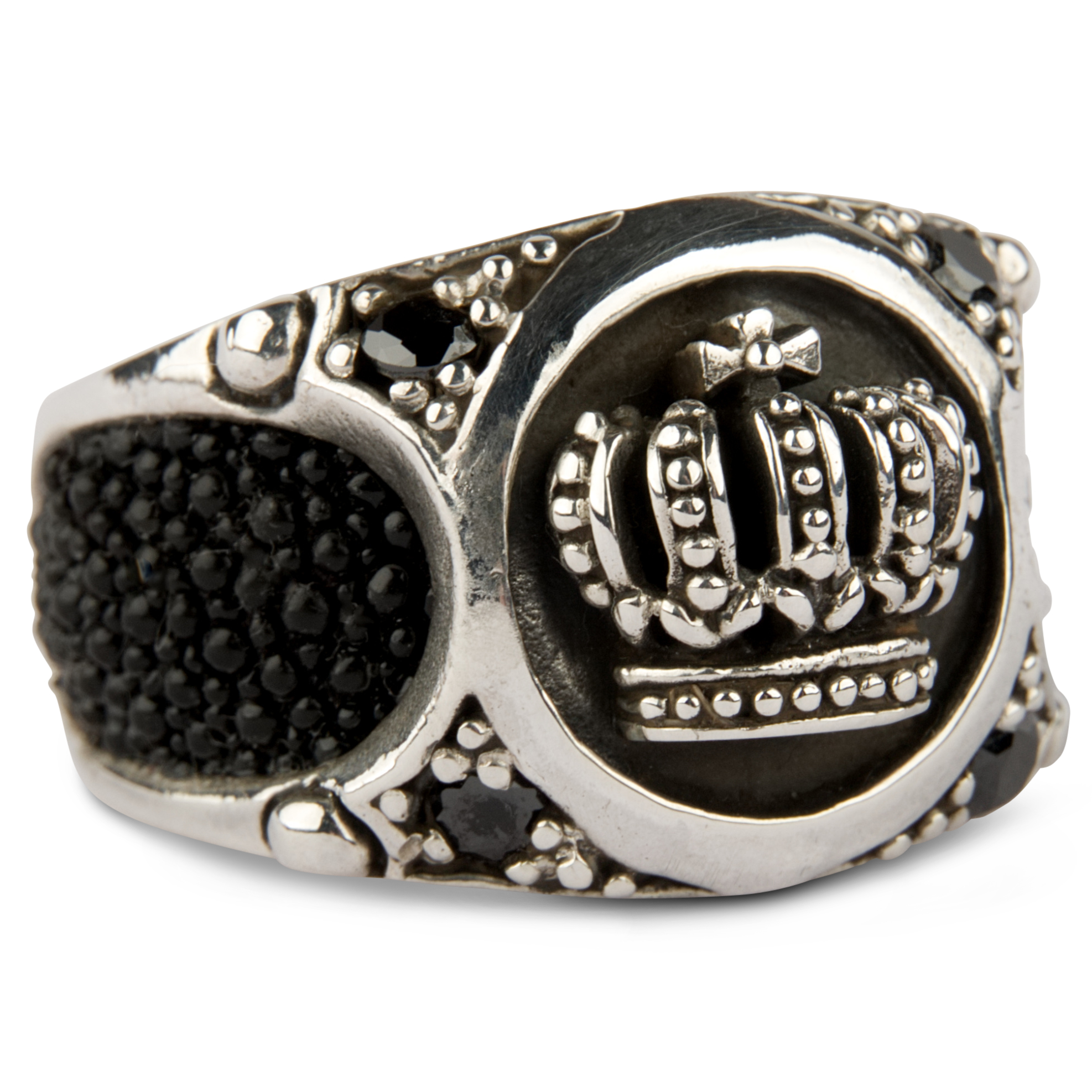 Stingray Leather Crown Ring | evilrings
